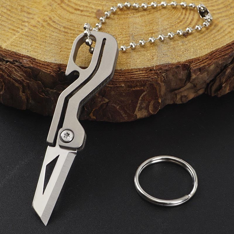 Mini Outdoor Foldable Titanium Knife Keychain – Pexav